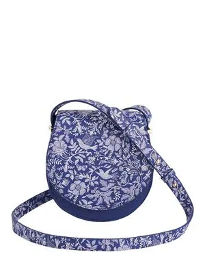 FABLE ENGLAND Agnes Floral Saddle Bag - Blue