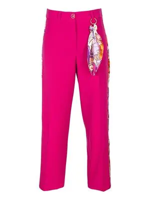 LALIPOP DESIGN Wide-leg Cropped Pants - Pink