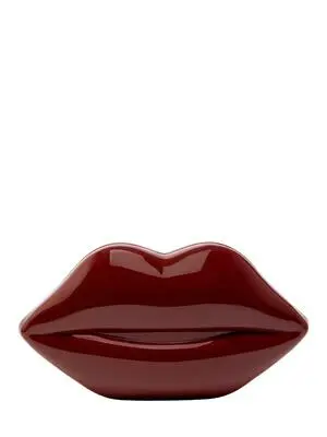 Lulu Guinness Garnet Medium Lips Clutch - Red