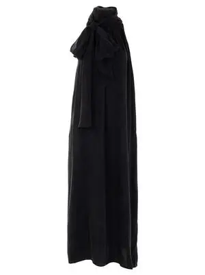 ZAMSEE Scarf Detail Maxi Dress - Black