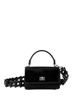 JURGI BRAND Patent Leather & Suede Lili Top Handle Bag