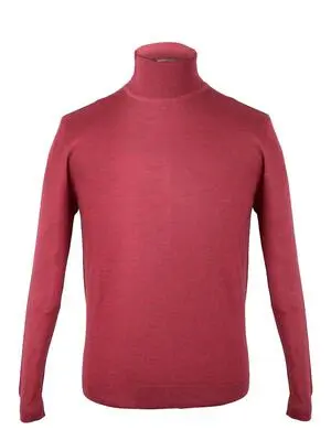DAVID WEJ Harry Wool Roll Neck Jumper - Red