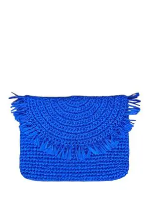 SPRINGMOONATELIER Handmade Raffia Mini Bag - Blue