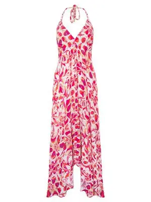 SOPHIA ALEXIA Floral Fusion Silk Ibiza Maxi Dress