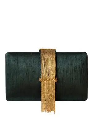 SIMITRI Fringe Clutch - Green