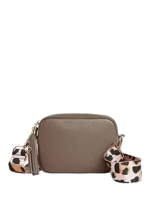 BETSY & FLOSS Verona Crossbody Bag With Light Leopard Strap - Brown