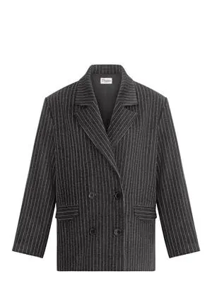 THISISU COLLECTION Sansa Pinstripe Double-breasted Blazer - Grey