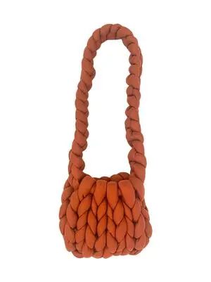Pink Haley Zoey Cable Knit Shoulder Bag - Red