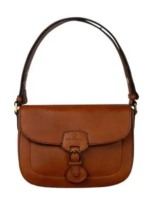 TIME RESISTANCE Leather Saddle Bag Romola - Brown