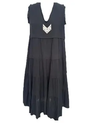 SR BY SONALI RAMAN Isla Mid-calf Length Dress - Black