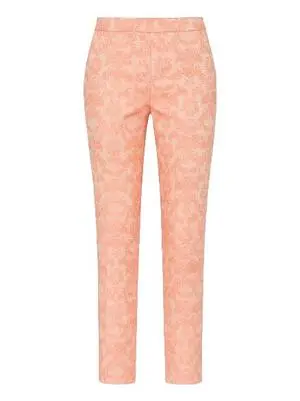 CONQUISTA Fashion Tapered Print Pants - Orange