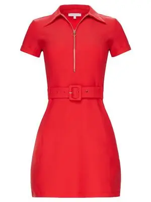 GOLDIE BYRD Short Sleeve Mini Dress - Red