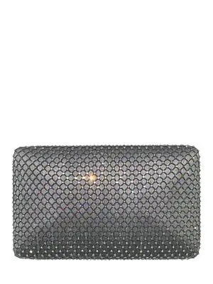 SIMITRI Embellished Fishnet Clutch - Grey