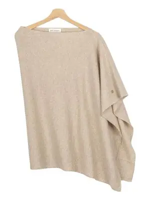 BEL CASHMERE Asymmetrical Poncho - Brown