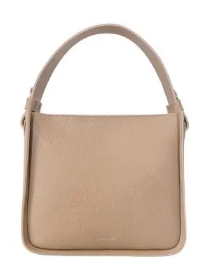 LE PARMENTIER Duplo Medium Hammered Leather Top Handle Bag - Black