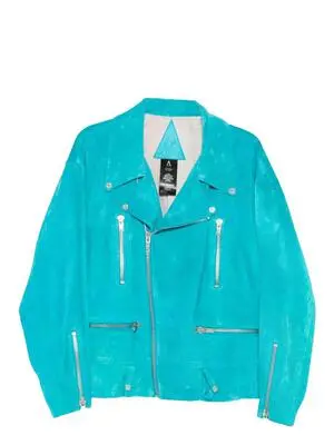 A LEATHER Motor Leather Jacket - Blue