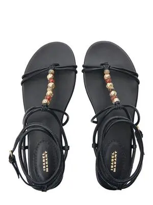 Isabel Marant Étoile Yctoria Sandals With Beaded Detail - Black