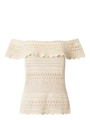 MARANT ETOILE Zaelle Crochet Knit Top - Ecru