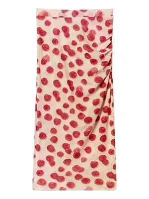 Stella McCartney Printed Ruched Skirt - Pink