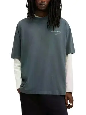 ALLSAINTS Logo-print T-shirt - Blue