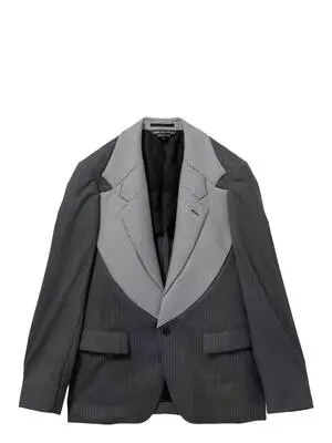 Comme Des Garçons Pinstripe Panel Jacket - Grey