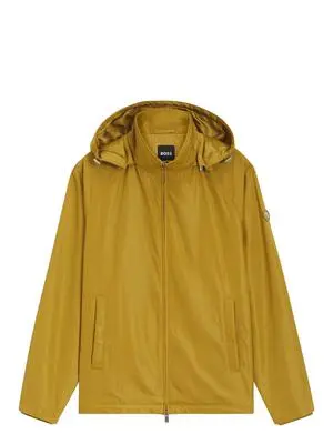 BOSS Regular-fit Hooded Jacket With Water-repellent Finish - Gold
