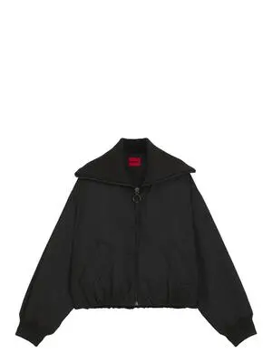 Hugo Padded Satin Bomber Jacket - Black