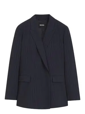 BOSS Relaxed-fit Pinstripe Blazer - Patterned