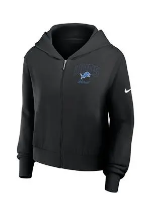 Nike Detroit Lions Primetime Nfl Full-zip Hoodie - Black