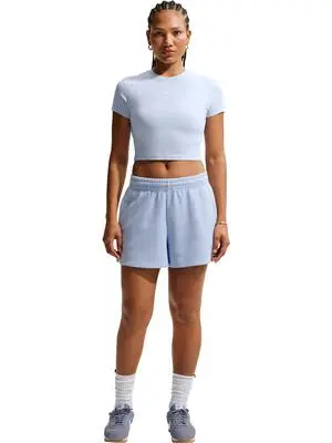 Nike Chill Waffle Loose Mid-rise Shorts - Blue