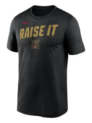 Nike Pittsburgh Pirates City Connect Team Phrase Script Dri-fit Mlb T-shirt - Black