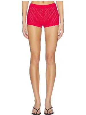 LOVERS AND FRIENDS Daniella Pointelle Short - Red