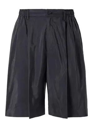 SSSTEIN Easy Wide-leg Silk-blend Shorts - Black