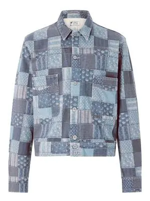 Ralph Lauren Patchwork Cotton Jacket - Blue