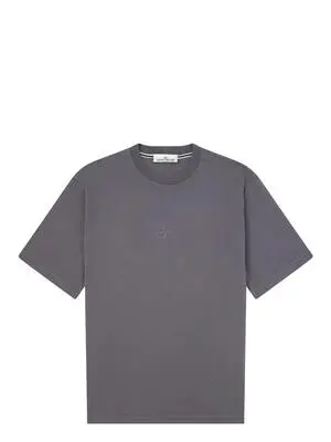 Stone Island Logo-detailed Organic Cotton-jersey T-shirt - Gray