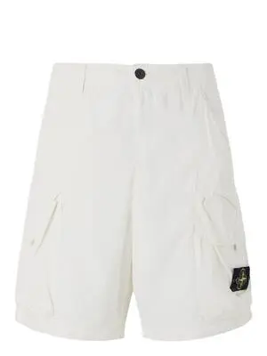 Stone Island Straight-leg Ripstop Cotton-blend Shorts - Neutrals