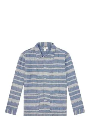Ralph Lauren Striped Linen Shirt - Blue