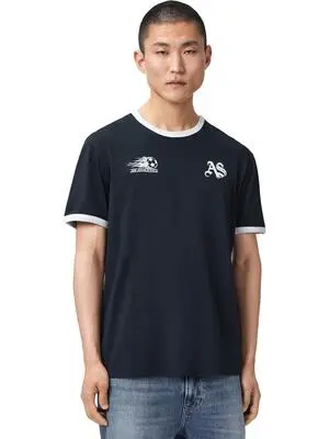 ALLSAINTS Bleus Short Sleeve Crew Neck T-shirt - Blue