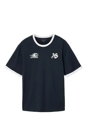 ALLSAINTS Bleus Short Sleeve Crew Neck T-shirt Navy Blue