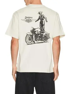 Dickies X Harley Davidson Short Sleeve Tee In Charcoal - Bone