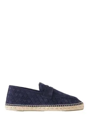 CastaÑer Nilo Woven Suede Espadrilles Navy