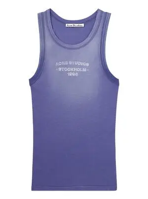 Acne Studios Ribbed Racerback Tank Top - Blue