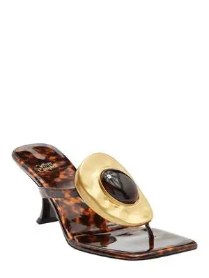 Jeffrey Campbell Bazaar Sandal - Tortoise Patent Gold