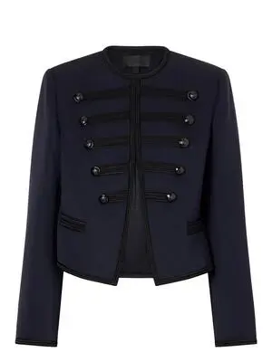 NILI LOTAN Blondie Wool-gabardine Jacket - Blue