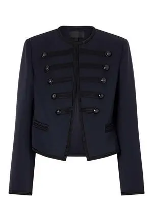 NILI LOTAN Blondie Wool-Gabardine Jacket Navy