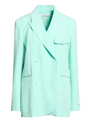 HINNOMINATE Woven Double-breasted Blazer - Blue