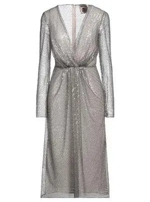 SEMICOUTURE Polyester Midi Dress - Grey