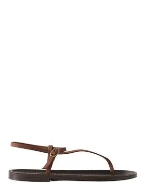 K.JACQUES Vassili Nubuck Thong Sandals - Brown