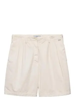Prada Gabardine Bermuda Shorts - Natural
