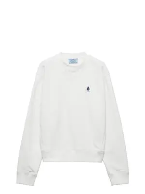 Prada Crew-neck Cotton Sweatshirt - White